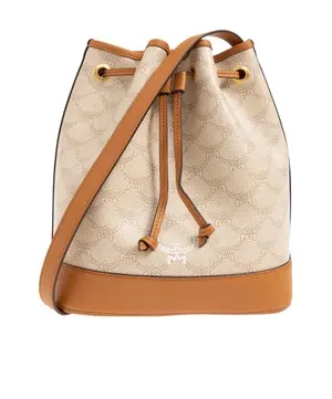 Mcm Logo Shoulder Bag - Nude