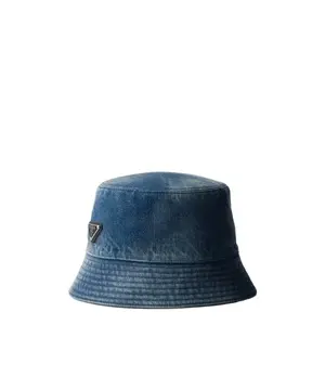 Prada Denim Bucket Hat - Navy Blue
