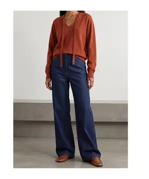 Dries Van Noten Long-sleeved Cashmere Sweater With Lace Ties - Red