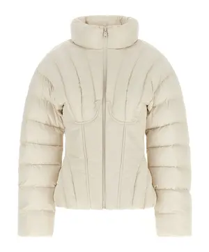 Elisabetta Franchi Long-sleeved Padded Jacket - White