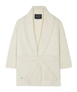 Alanui Fringe-trim Belted Cardigan - White