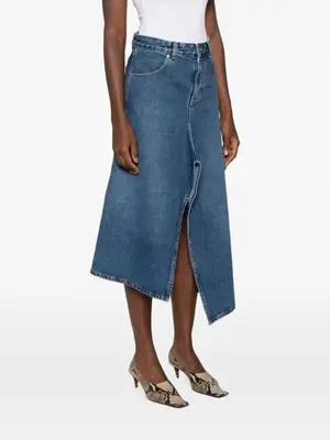 Victoria Beckham Asymmetric Hem Skirt With A Slit