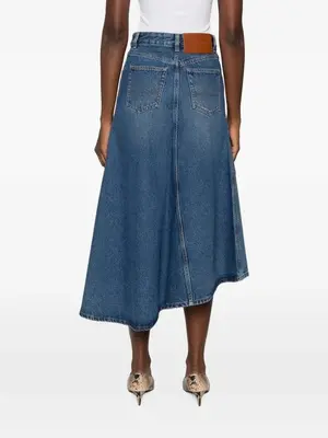 Victoria Beckham Asymmetric Hem Skirt With A Slit