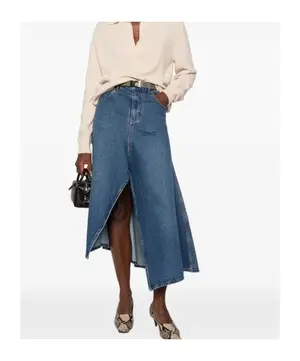 Victoria Beckham Asymmetric Hem Skirt With A Slit