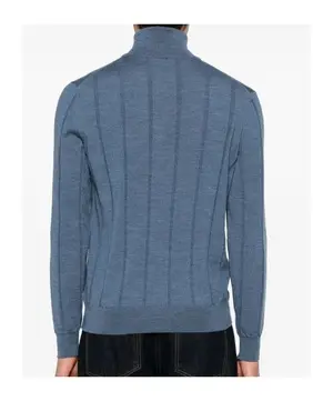 Canali Ribbed Quarter-zip Sweater