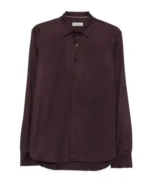 Canali Button-fastening Long-sleeve Shirt - Purple