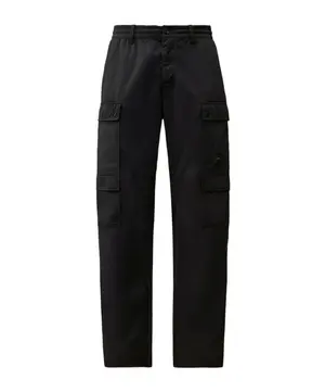 C.P. COMPANY T-cut Flat-front Cargo Pants - Black