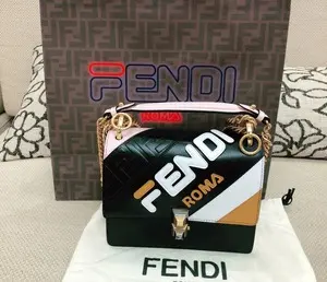 Fendi X Fila Mania Series Shoulder Bag - Black