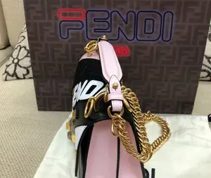Fendi X Fila Mania Series Shoulder Bag - Black