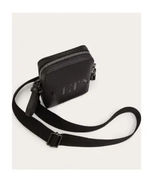 Valentino Garavani Vltn Logo Printed Zip-up Shoulder Bag
