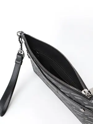 Versace Monogram-pattern Clutch Bag