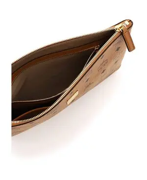 Mcm Visetos Logo Clutch Bag