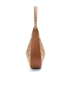Loewe Luna Bag In Anagram Jacquard And Classic Calfskin - Brown