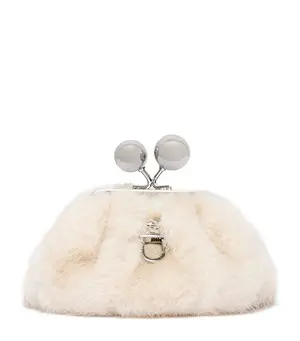 Max Mara Faux Fur Pasticcino Clutch