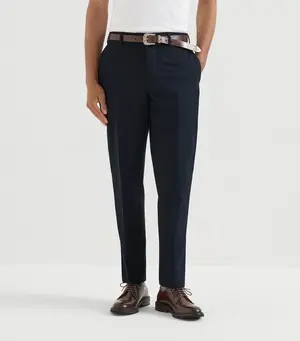 Brunello Cucinelli Cotton-virgin Wool Gabardine Trousers