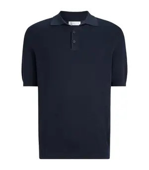Brunello Cucinelli Cotton Rib-knit Polo Shirt