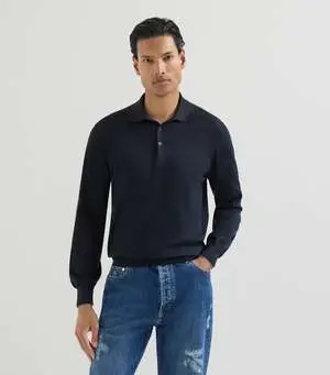Brunello Cucinelli Cotton Polo Sweater