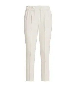 Brunello Cucinelli Crepe Cady Slim Trousers - White
