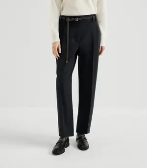 Brunello Cucinelli Wool-blend Straight Trousers