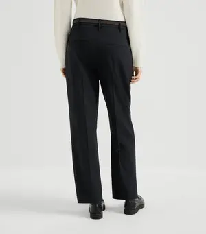 Brunello Cucinelli Wool-blend Straight Trousers