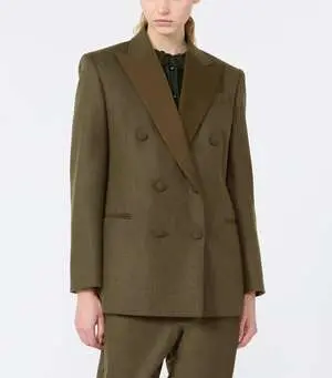 Max Mara Virgin Wool Blend Double Breasted Blazer