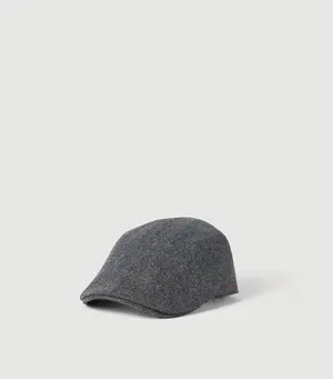 Brunello Cucinelli Virgin Wool Embroidered Flat Cap