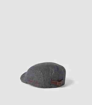 Brunello Cucinelli Virgin Wool Embroidered Flat Cap