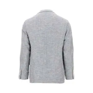 Brunello Cucinelli Single-breasted Chevron Fabric Jacket