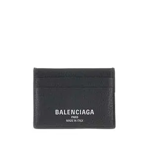 Balenciaga Grained Leather Cardholder - Black