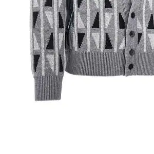 Versace Jacquard Wool And Cashmere Cardigan With Medusa Motif