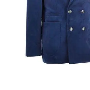 Brunello Cucinelli Corduroy Double-breasted Jacket - Blue
