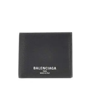 Balenciaga Grained Leather Bi-fold Wallet - Black