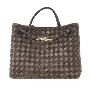 Bottega Veneta Suede Leather Medium 'andiamo' Bag - Brown
