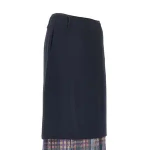 Dries Van Noten Midi Skirt With Checked Insert