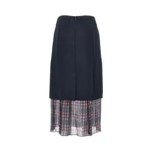 Dries Van Noten Midi Skirt With Checked Insert