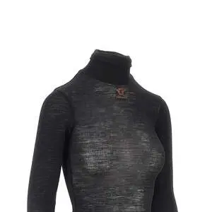 Versace Ribbed Wool Turtleneck Top