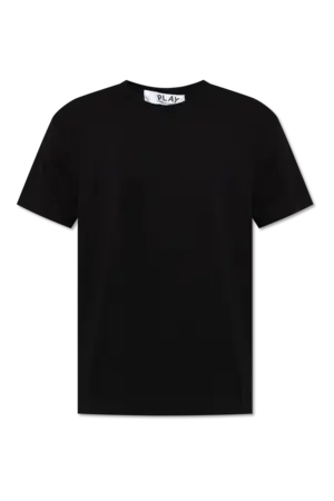 Play Comme Des Garcon T-shirt With Logo Patch - Black