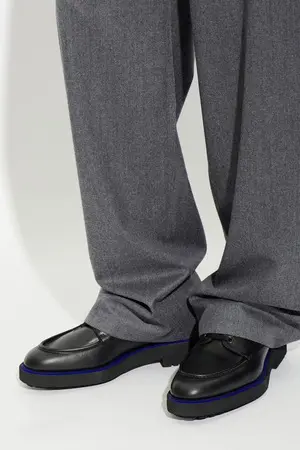 LANVIN Leather Derby Shoes With Lug Sole