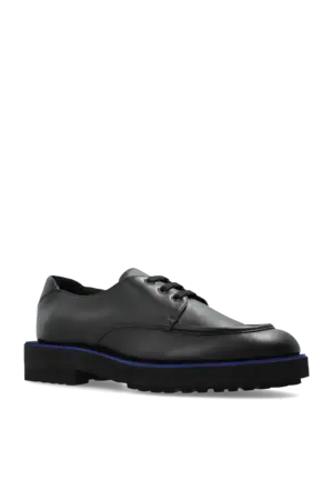 LANVIN Leather Derby Shoes With Lug Sole
