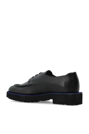 LANVIN Leather Derby Shoes With Lug Sole