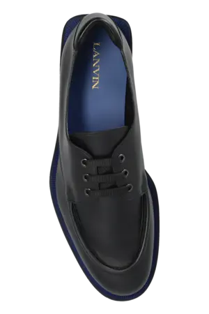LANVIN Leather Derby Shoes With Lug Sole