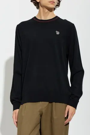 Paul Smith Crew Neck Sweater With Zebra Patch