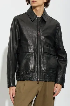 Paul Smith Vintage-inspired Leather Bomber Jacket