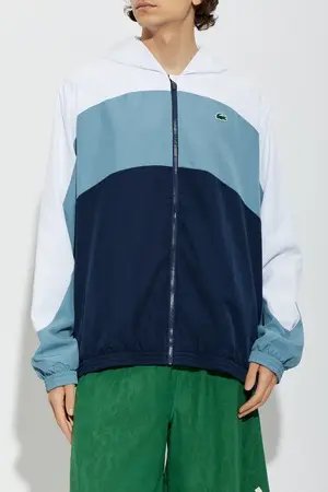 Lacoste Lightweight Hooded Jacket With Colorblock Design