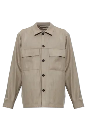 Paul Smith Wool Shirt With Pockets