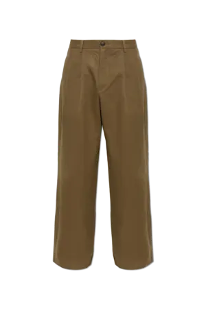 Paul Smith Wool Pleated Trousers - Green