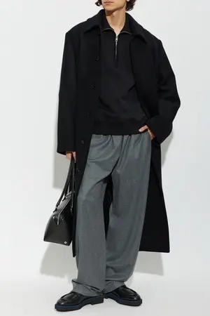 LANVIN Wool Pleated Wide-leg Trousers