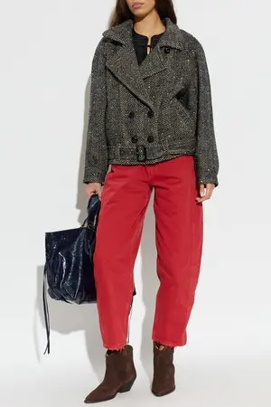 Isabel Marant Étoile Elvane Chevron Pattern Wool Jacket