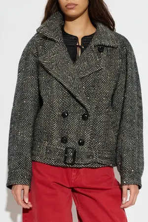Isabel Marant Étoile Elvane Chevron Pattern Wool Jacket