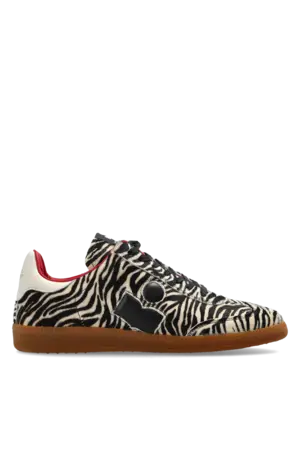 Isabel Marant Étoile Bryce Zebra Print Leather Low Top Sneakers